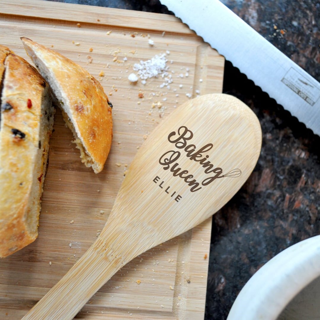 Personalised Baking Queen Wooden Spoon, Baking Award, Laser Engraved ...