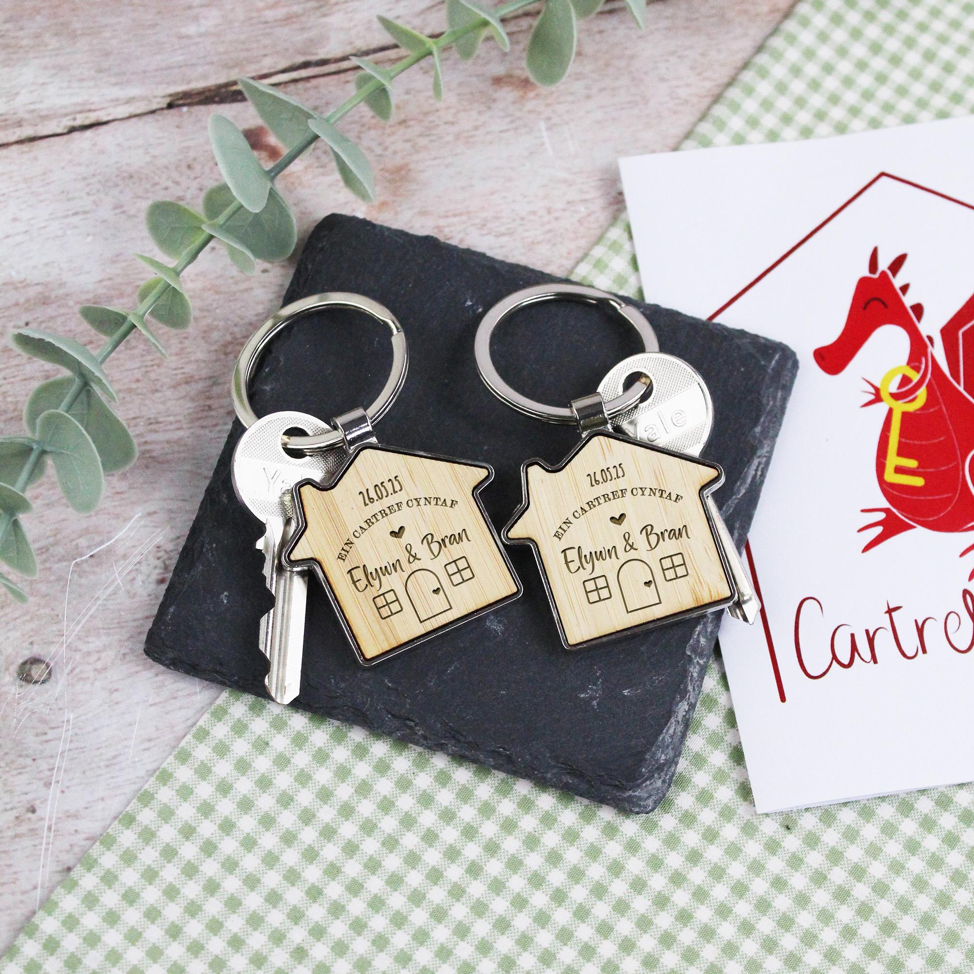 Ein Cartref Cyntaf Welsh House Keyrings, Our First Home, Set of 2 ...