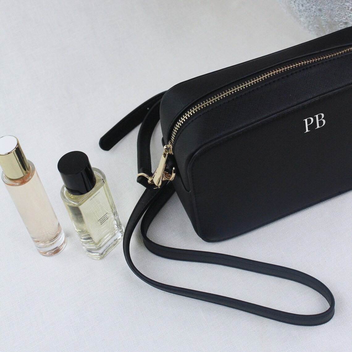 Personalised Shoulder Bag With Strap, Monogram Cross Body Bag, PU ...