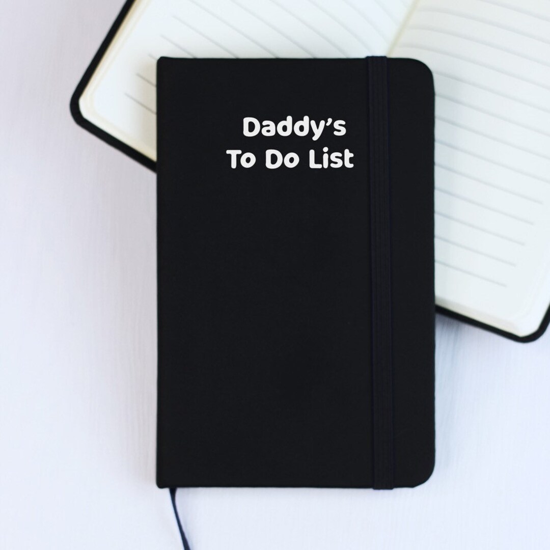 Personalised Any Text A6 Notebook With Lined Paper, Black to Do ...