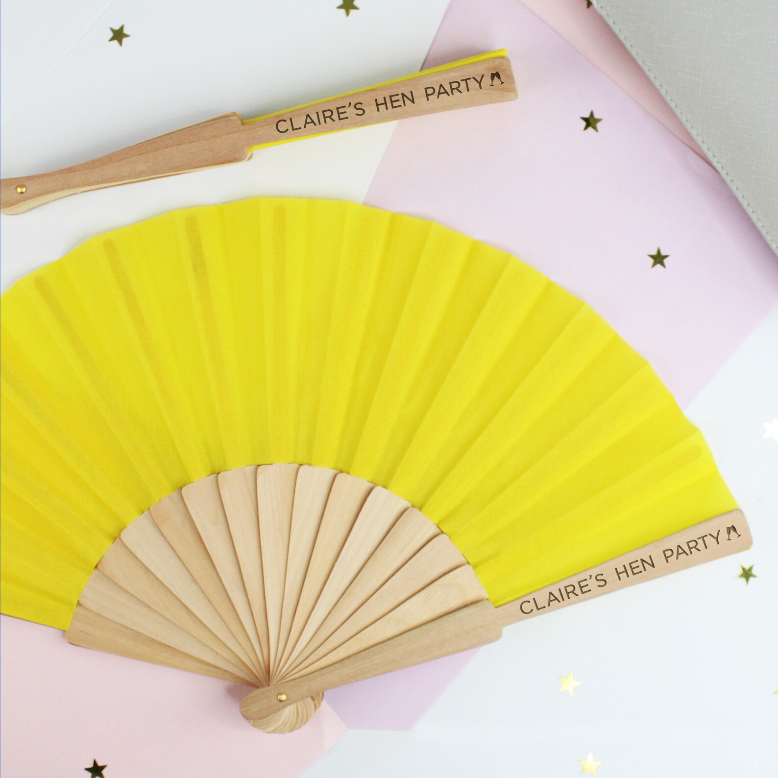 Personalised Pink Hand Fan, Hen Party Fan, Bridal Party Favours for Hen ...