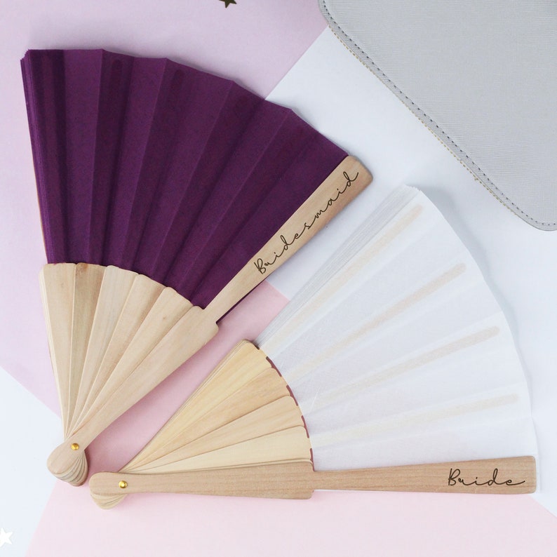 Personalised Wooden Fan Wedding Hen Do Fan for Bridal Party - Etsy UK