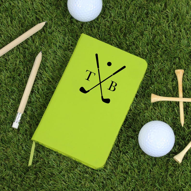 Golf Notebook With Personalised Initials, Golf Tournament Gifts, Golf ...