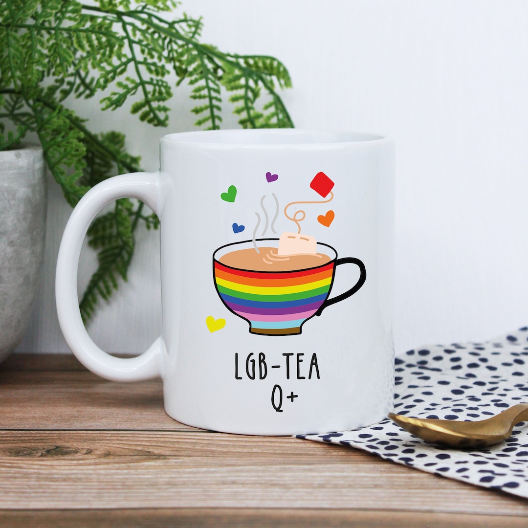 LGB-TEA-Q+ Coffee Mug With Coaster Option, Pride Flag Mug, LGBTQ+ Mug ...