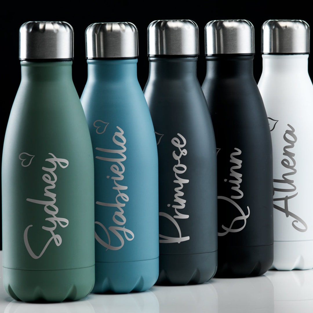 Personalised Drinks Water Bottle Stainless Steel Reusable - Etsy