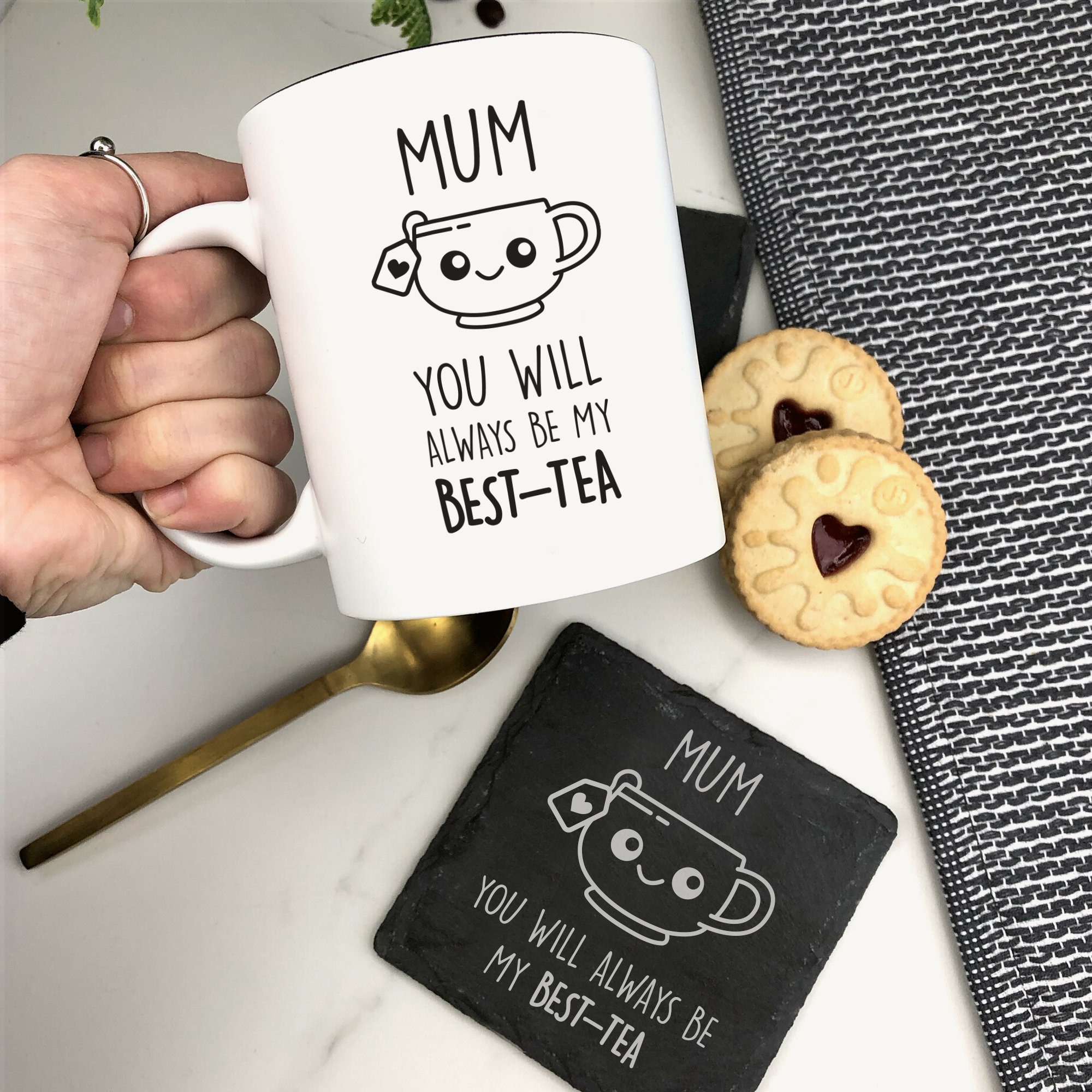 Mum You Will Always Be My Best-tea Mug With Slate Coaster | Etsy UK