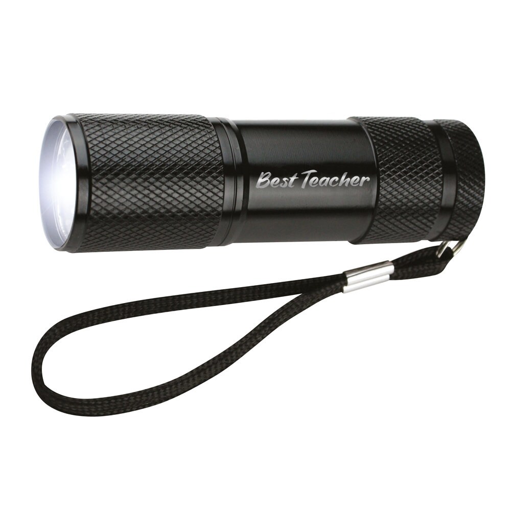 Personalised Hand Torch 6 LED Battery Powered Aluminium | Etsy