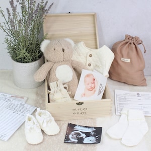 New Baby Wooden Personalised Keepsake Box, New Born Baby, Luxury Baby ...