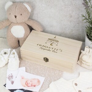 New Baby Wooden Personalised Keepsake Box, New Born Baby, Luxury Baby ...