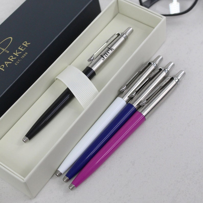 Personalised Parker Jotter Pen, Engraved Metal Ballpoint Pen, Executive ...
