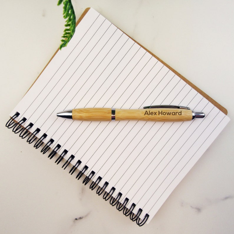 Personalised Bamboo Wooden Pen Eco Friendly Retractable - Etsy UK