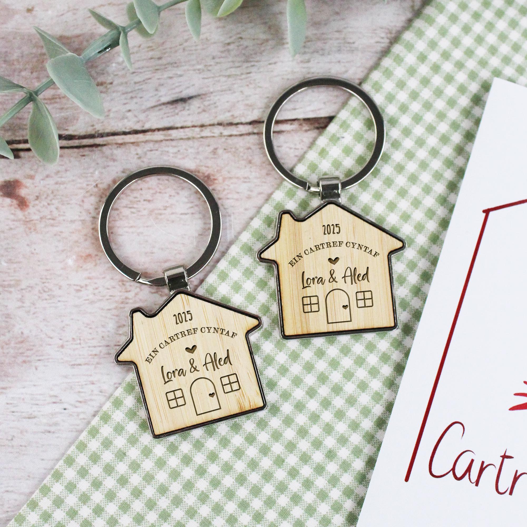 Ein Cartref Cyntaf Welsh House Keyrings, Our First Home, Set of 2 ...