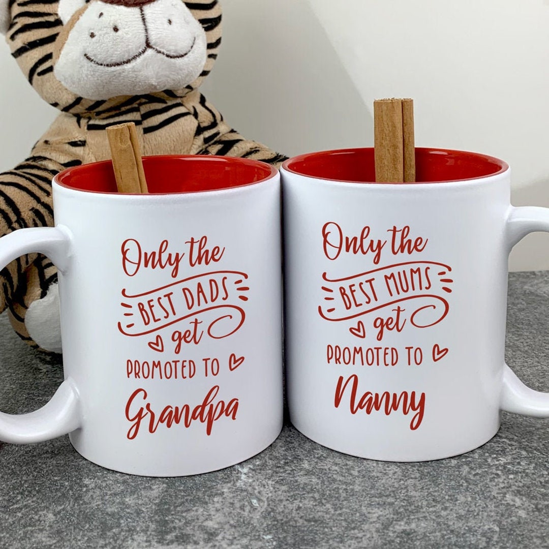 SET OF 2 Personalised Coffee Mugs, Only the Best Parents Get Promoted ...