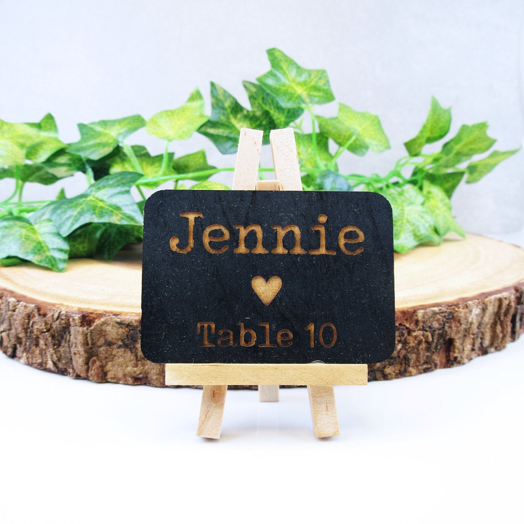 Wooden Place Names, Table Place Name, Place Setting, Laser Engraved ...