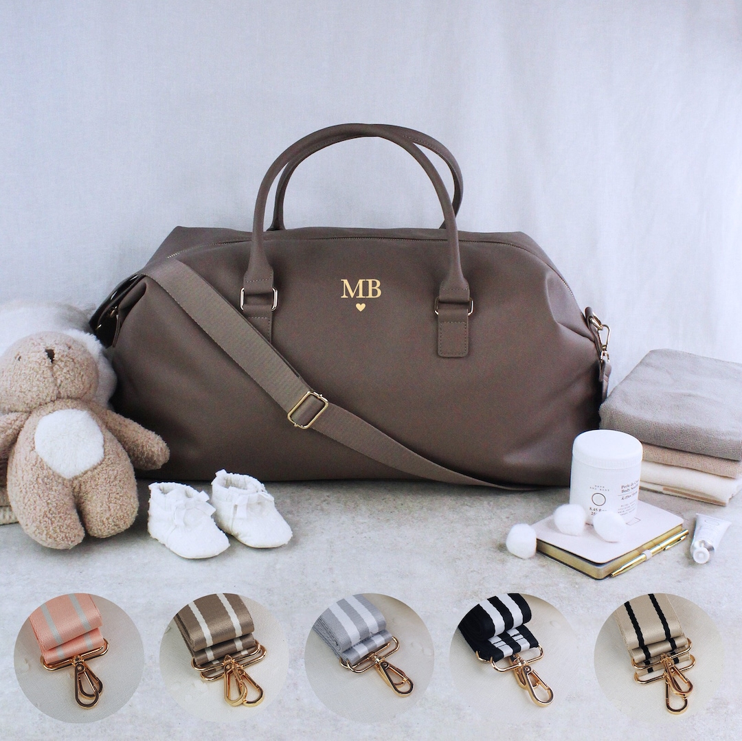 Personalised Maternity Bag, Monogram Hospital Bag, Baby Changing Nappy ...