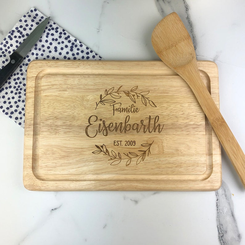 Personalised German Wood Breakfast Board, Frühstücksbrettchen Plate ...
