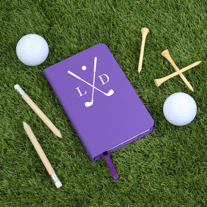 Golf Notebook With Personalised Initials, Golf Tournament Gifts, Golf ...
