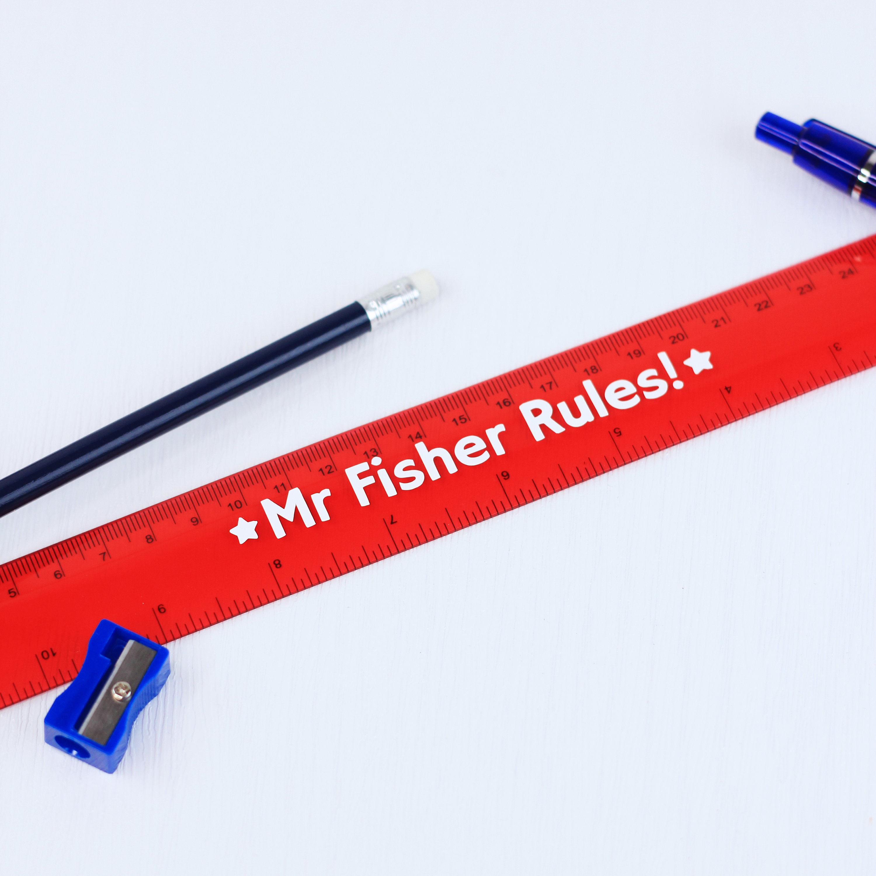 Personalised Ruler, Teacher 30cm Flexible Bendy Ruler, Novelty ...