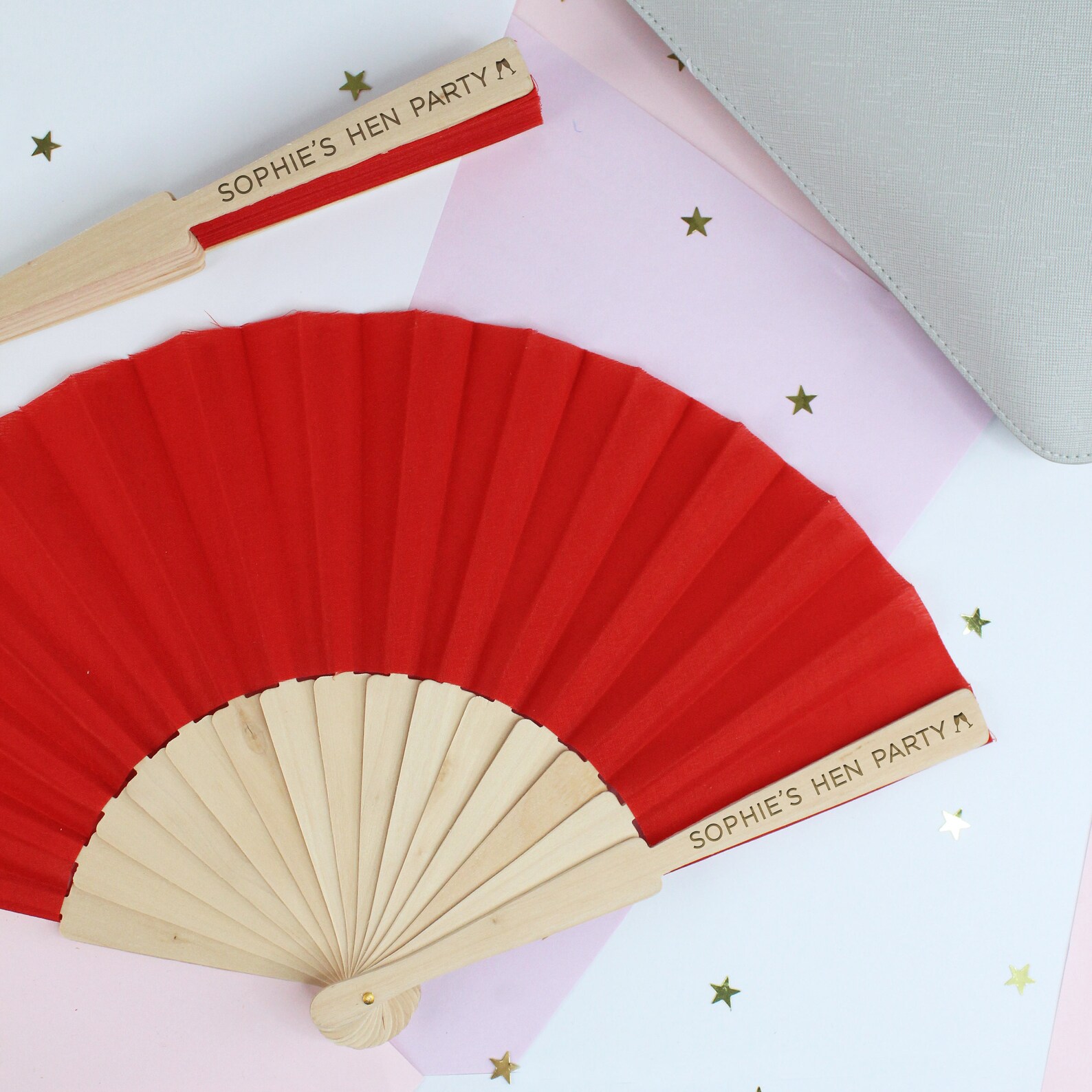 Personalised Pink Hand Fan, Hen Party Fan, Bridal Party Favours for Hen ...