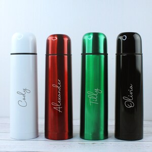 Personalised Flask, Insulated Drinks Bottle, Travel Flask Gift, Any ...
