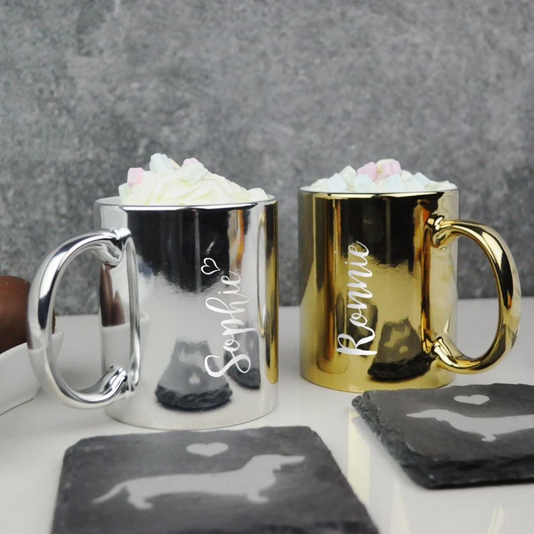 Mrs Hinch Inspired Personalised Metallic Gold or Silver Coffee / Tea ...