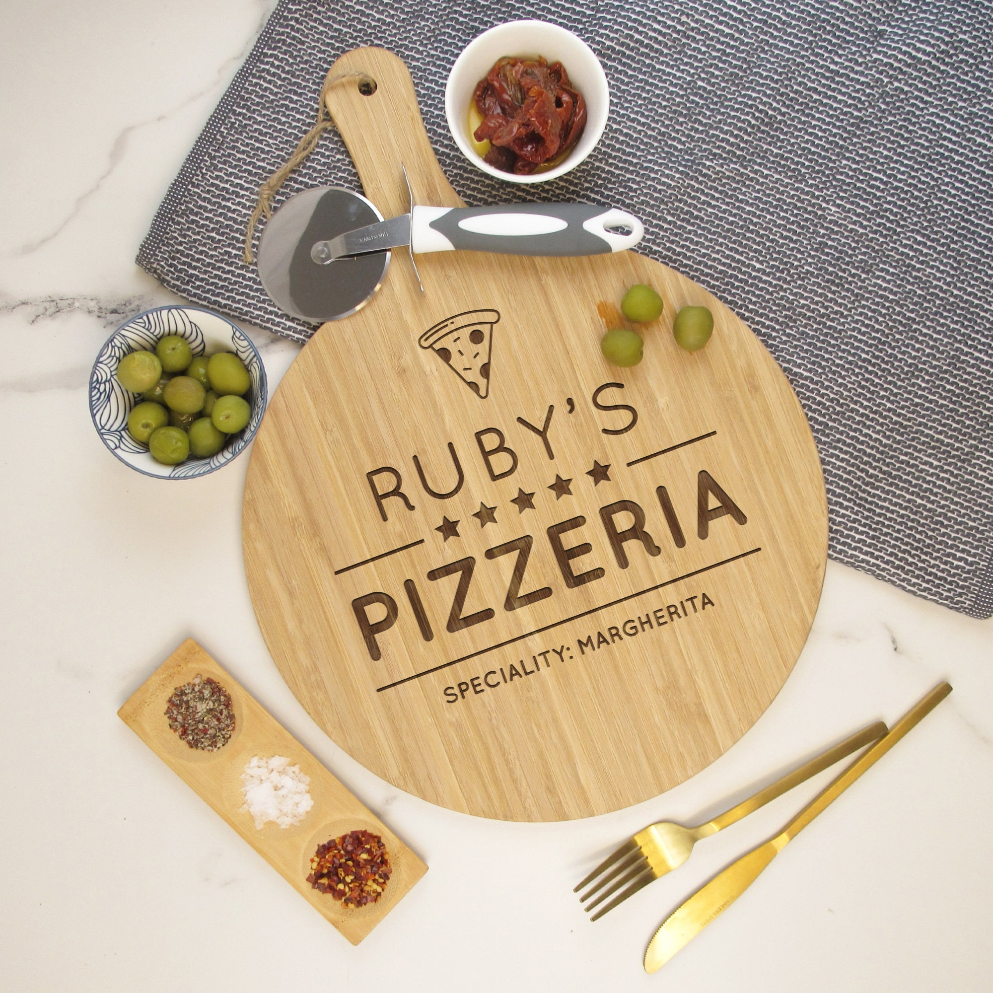 Pizza Paddle Board Personalised With 5 Star Pizzeria Design - Etsy UK
