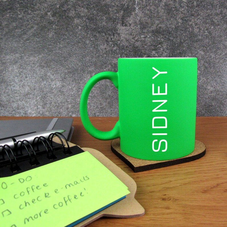 Personalised Neon Mug Custom Mugs Bright Fluorescent 310 ml | Etsy