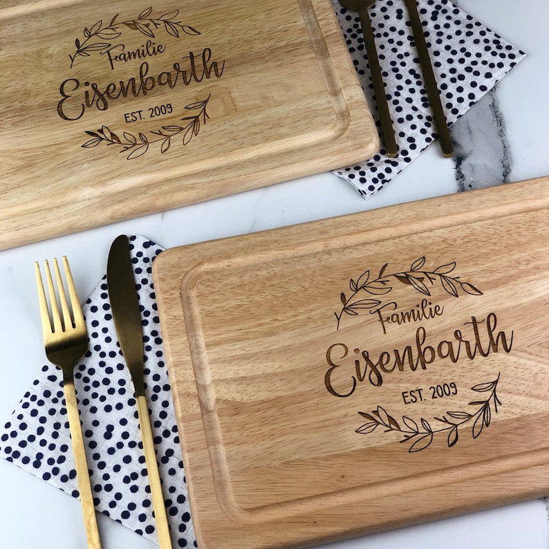 Personalised German Wood Breakfast Board, Frühstücksbrettchen Plate ...