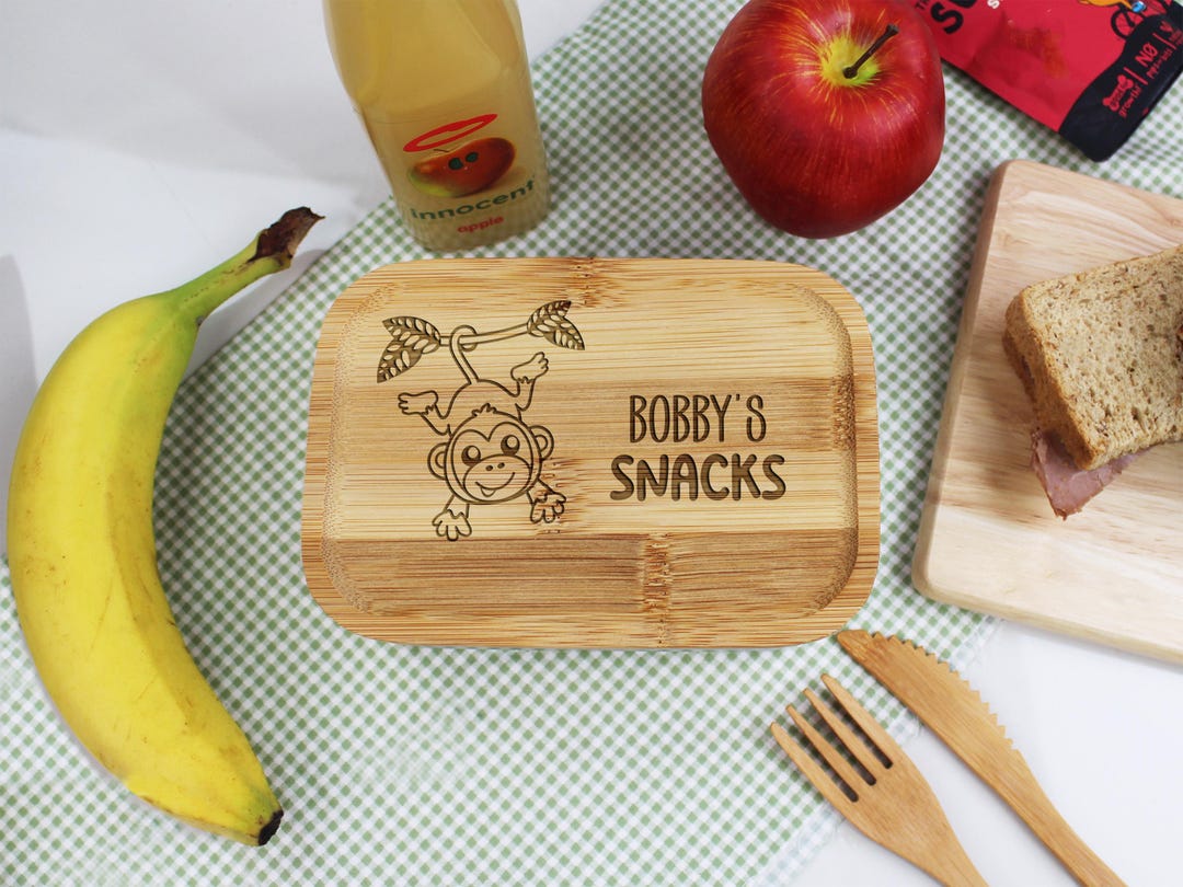 Kids Lunch Box With Name, Metal School Lunch Box With Bamboo Lid ...