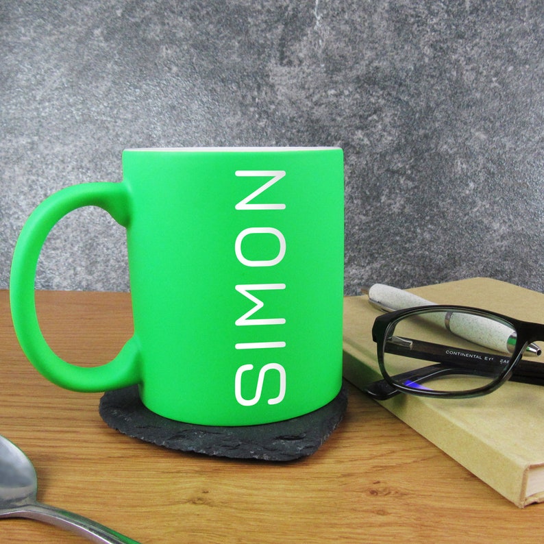 Personalised Neon Mug Custom Mugs Bright Fluorescent 310 Ml - Etsy UK