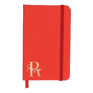 Soft Touch Hardback Personalised A6 A5 A4 Monogram Notebook, Black ...