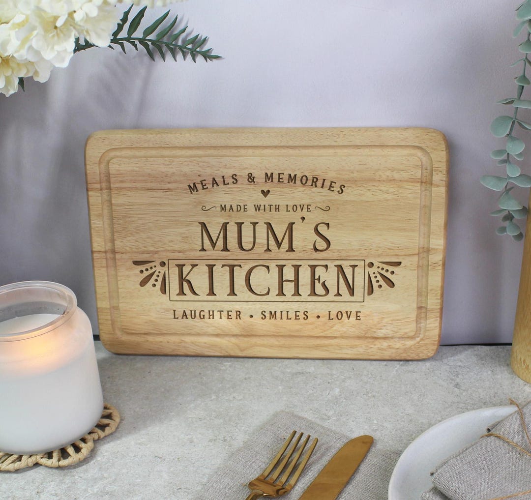 Mum's Kitchen Chopping Board Personalised Mother's Day Gift for Mum ...