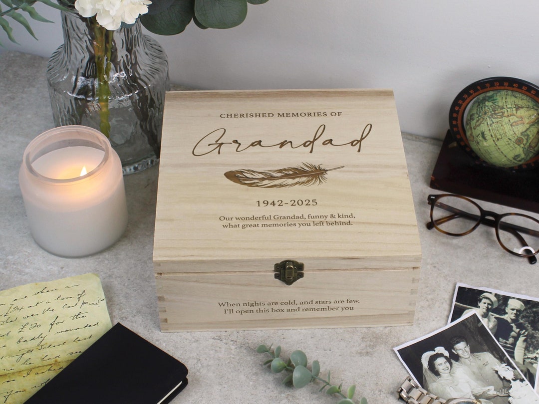 Grandad Memorial Keepsake Box Personalised Memory Box for Grandad ...