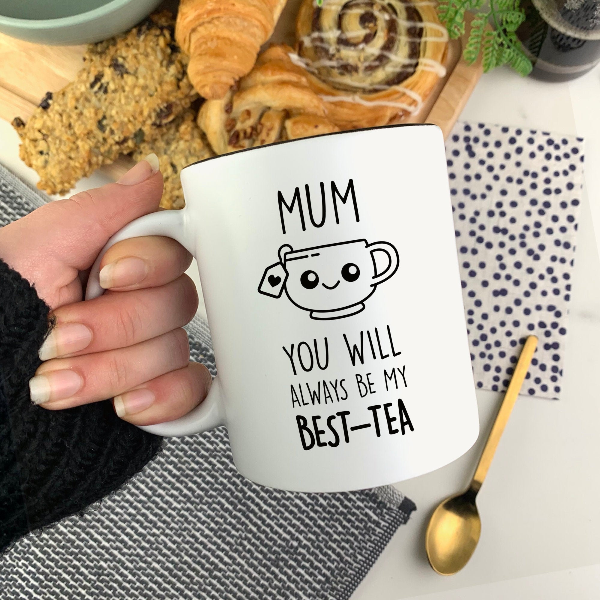 Mum You Will Always Be My Best-tea Mug With Slate Coaster - Etsy UK