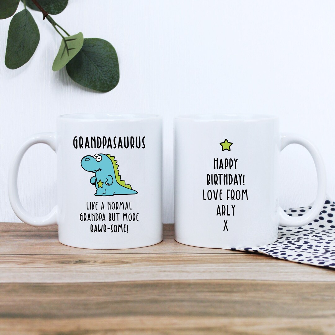 Father's Day Gift for Grandad, Grandpasaurus Dinosaur Mug, Like A ...