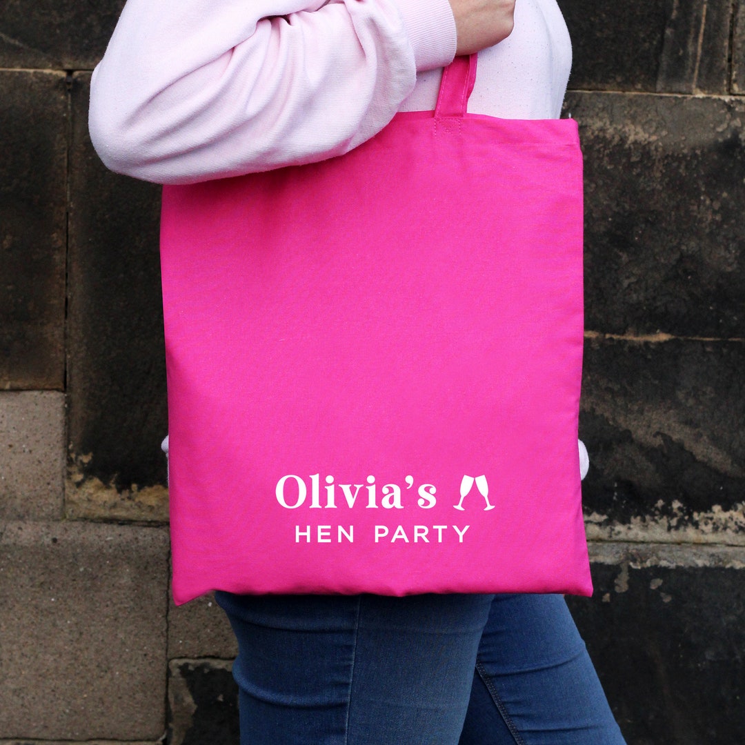 Hen Party Bag, Personalised With Brides Name, Bridal Shower, Hen Do ...