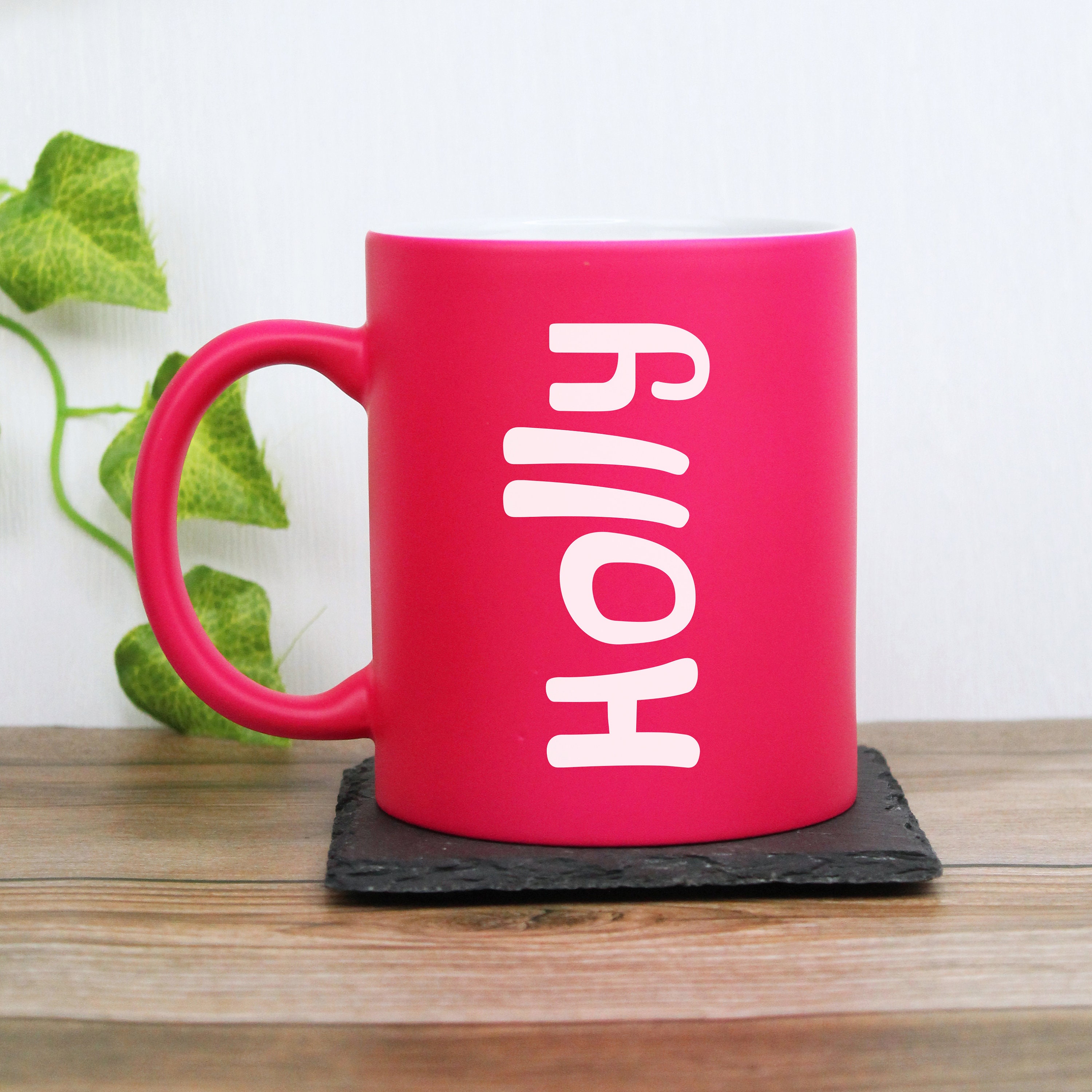 Personalised Neon Mug - Ceramic Mug Fluorescent 310ml Tea Cup - Matt ...