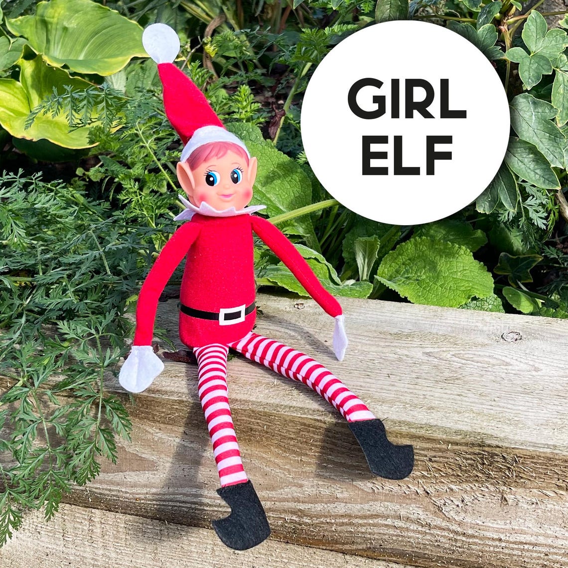 Personalised Elf Arrival Postcard, Wooden Christmas Elf in the Post ...