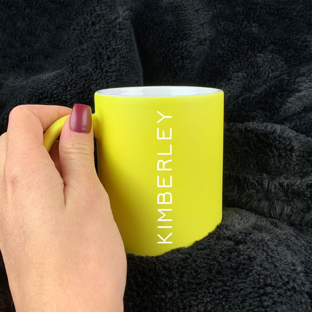 Personalised Neon Mug Custom Mugs Bright Fluorescent 310 Ml - Etsy UK