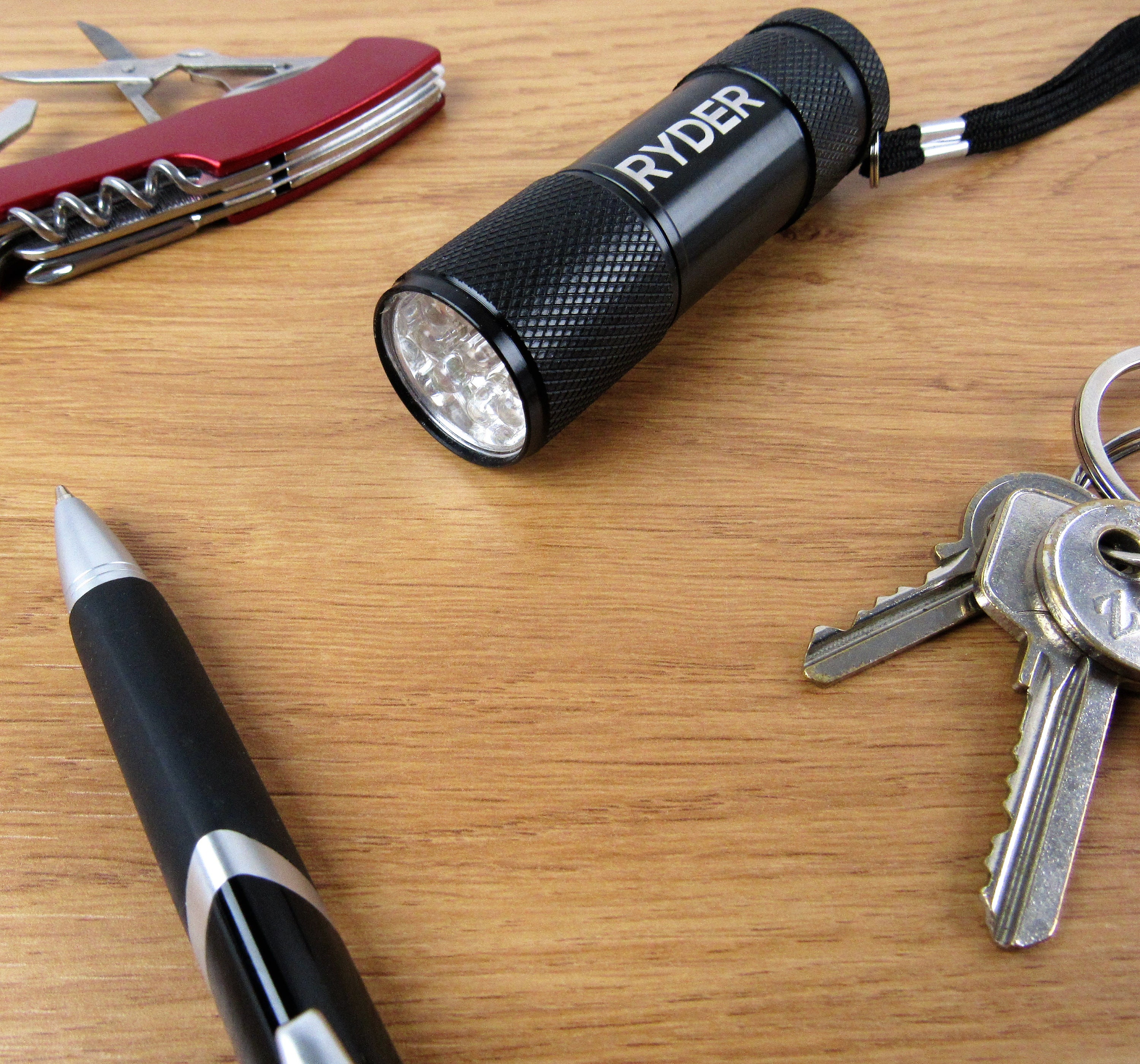 Personalised Hand Torch 6 LED Battery Powered Aluminium | Etsy