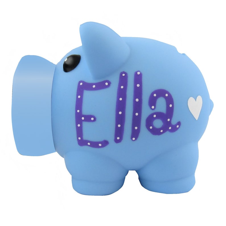 Personalised Piggy Bank, Hand Drawn Customised Plastic Piggi Bank ...