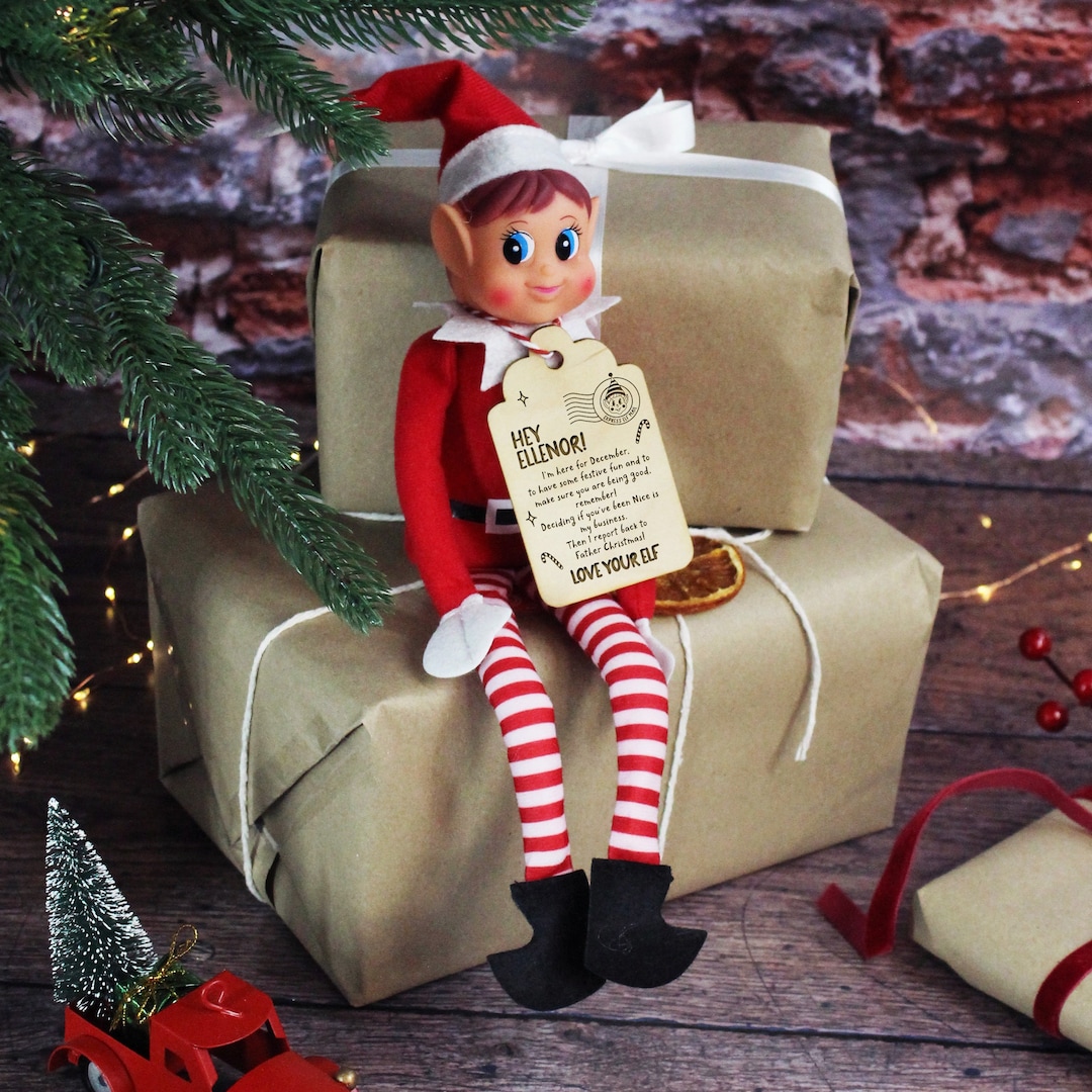 Personalised Elf Arrival Tag, Elf Arriving for December, Christmas Elf ...