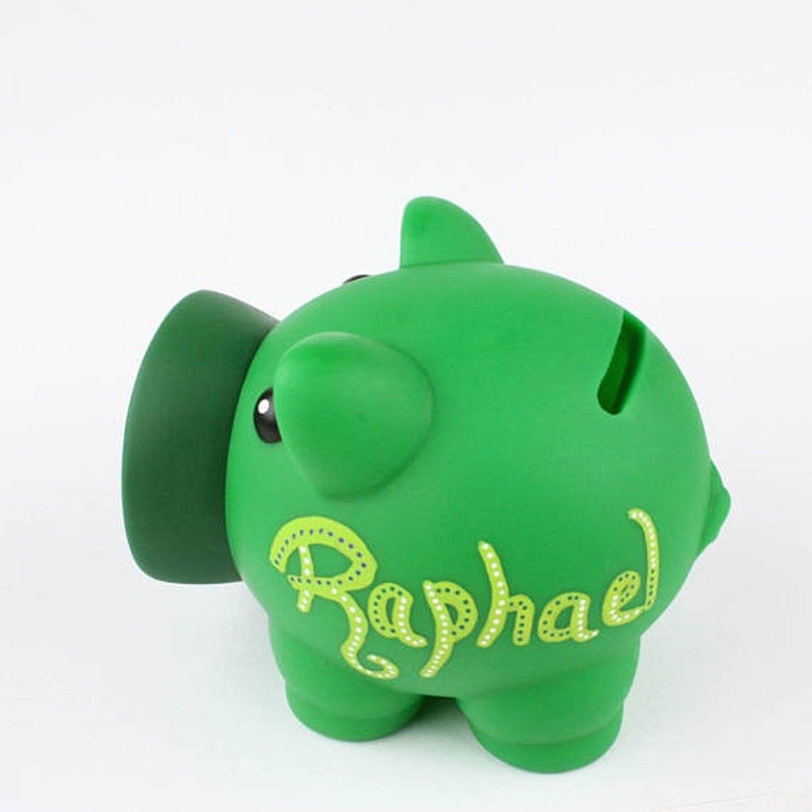 Personalised Piggy Bank, Hand Drawn Customised Plastic Piggi Bank ...