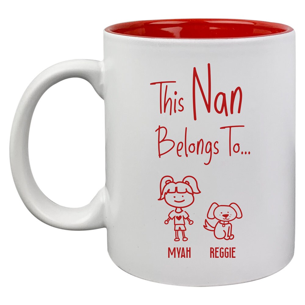 This GRANDMA, NANNA Belongs TO Mug, Personalised Mother's Day Gift ...