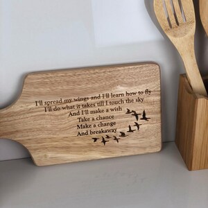 Special Music Lyrics Board, Sentimental Personalised Chopping Board ...