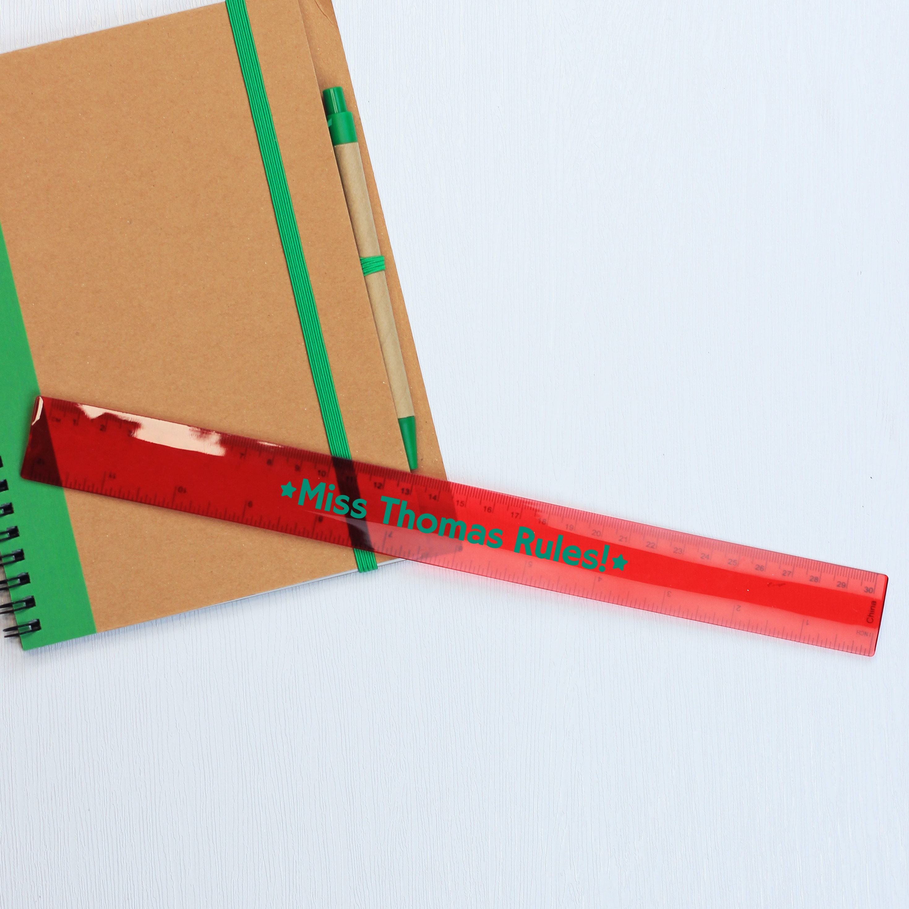 Personalised Ruler, Teacher 30cm Flexible Bendy Ruler, Novelty ...