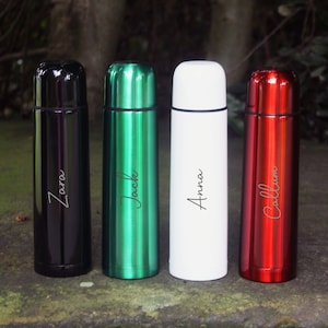 Personalised Flask, Insulated Drinks Bottle, Travel Flask Gift, Any ...