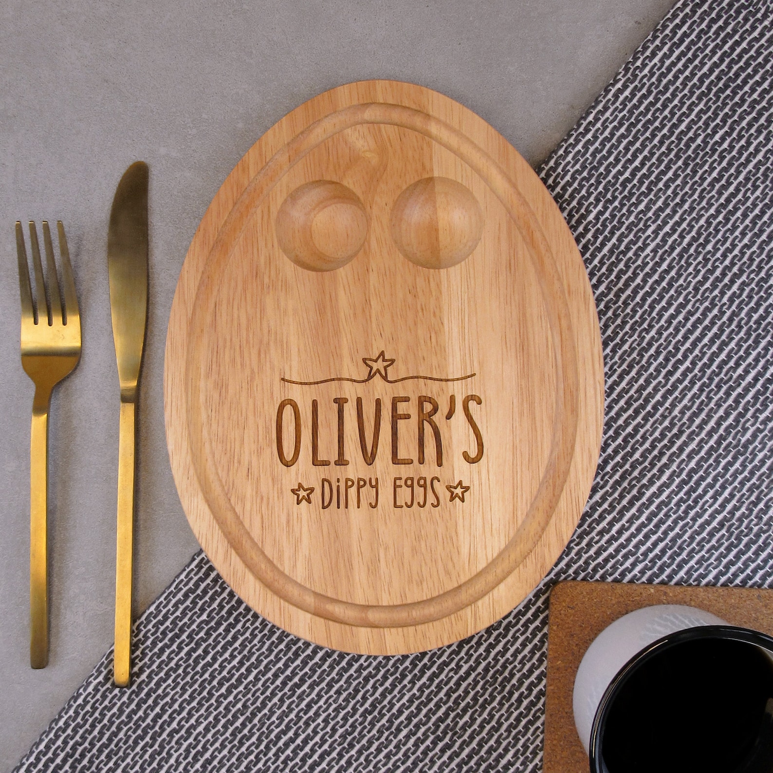 Egg Shaped Personalised Dippy Eggs Board With Custom Name and - Etsy UK