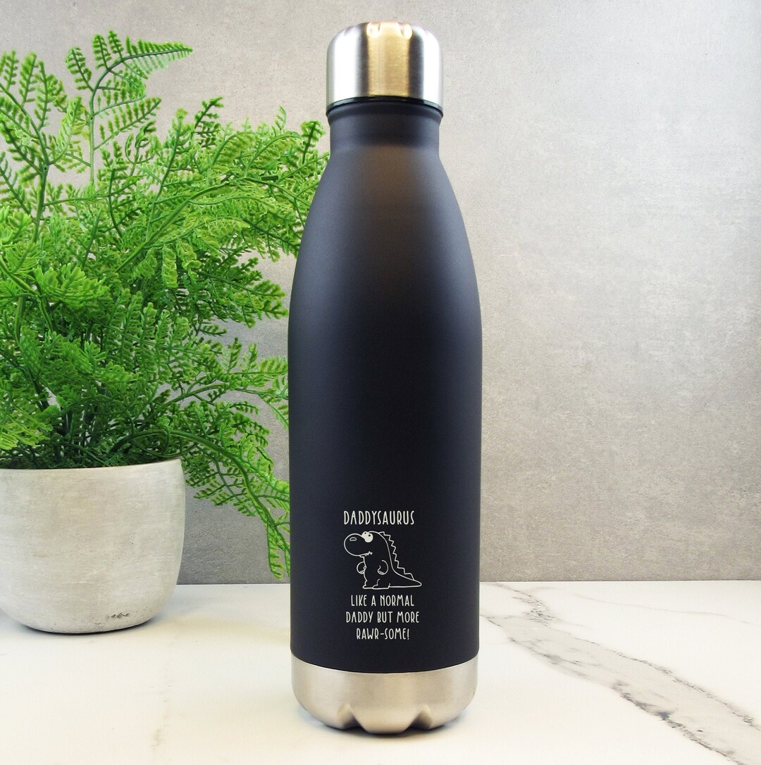 Daddysaurus, Rawr-some Dinosaur Themed Drinks Bottle, Double Walled ...
