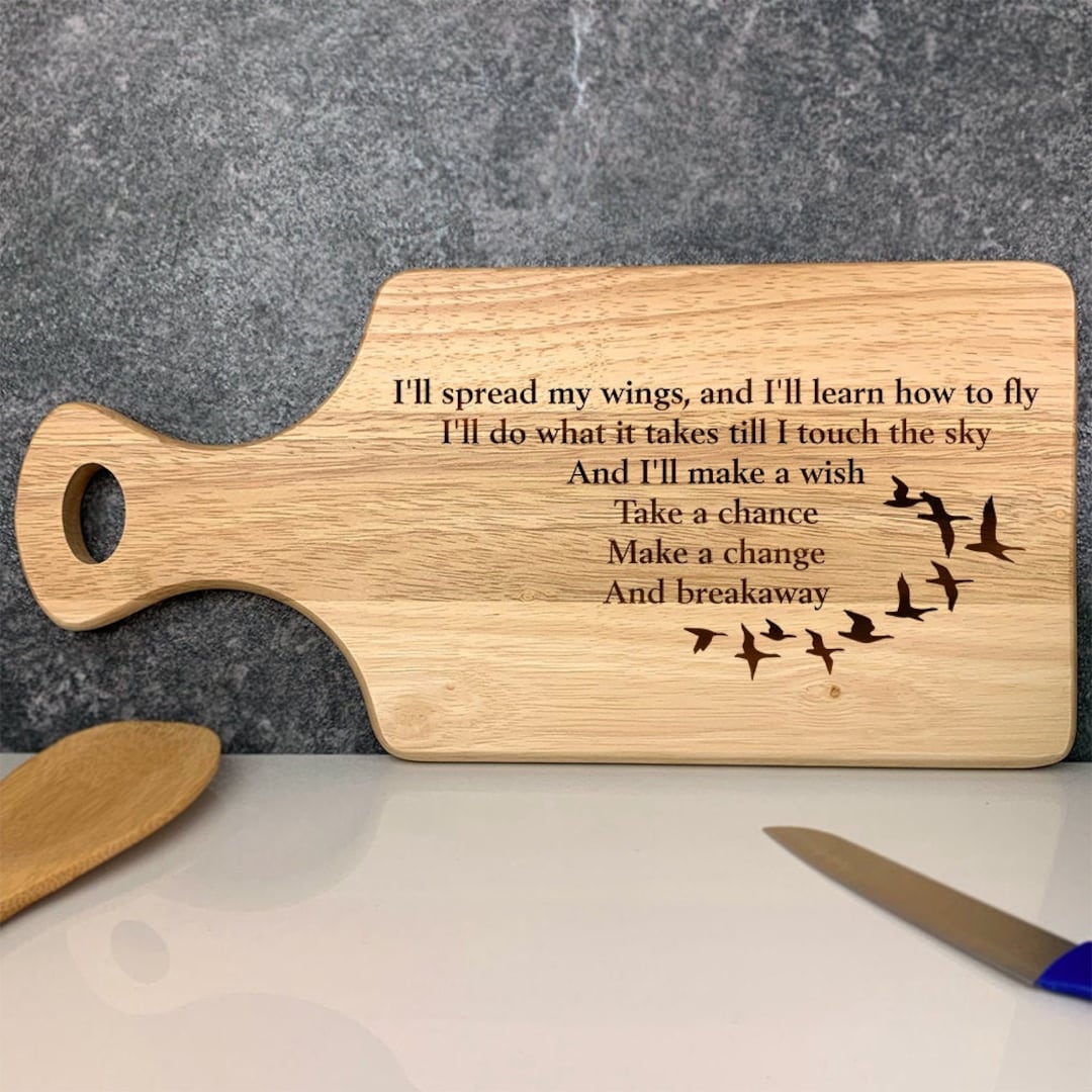 Special Music Lyrics Board, Sentimental Personalised Chopping Board ...